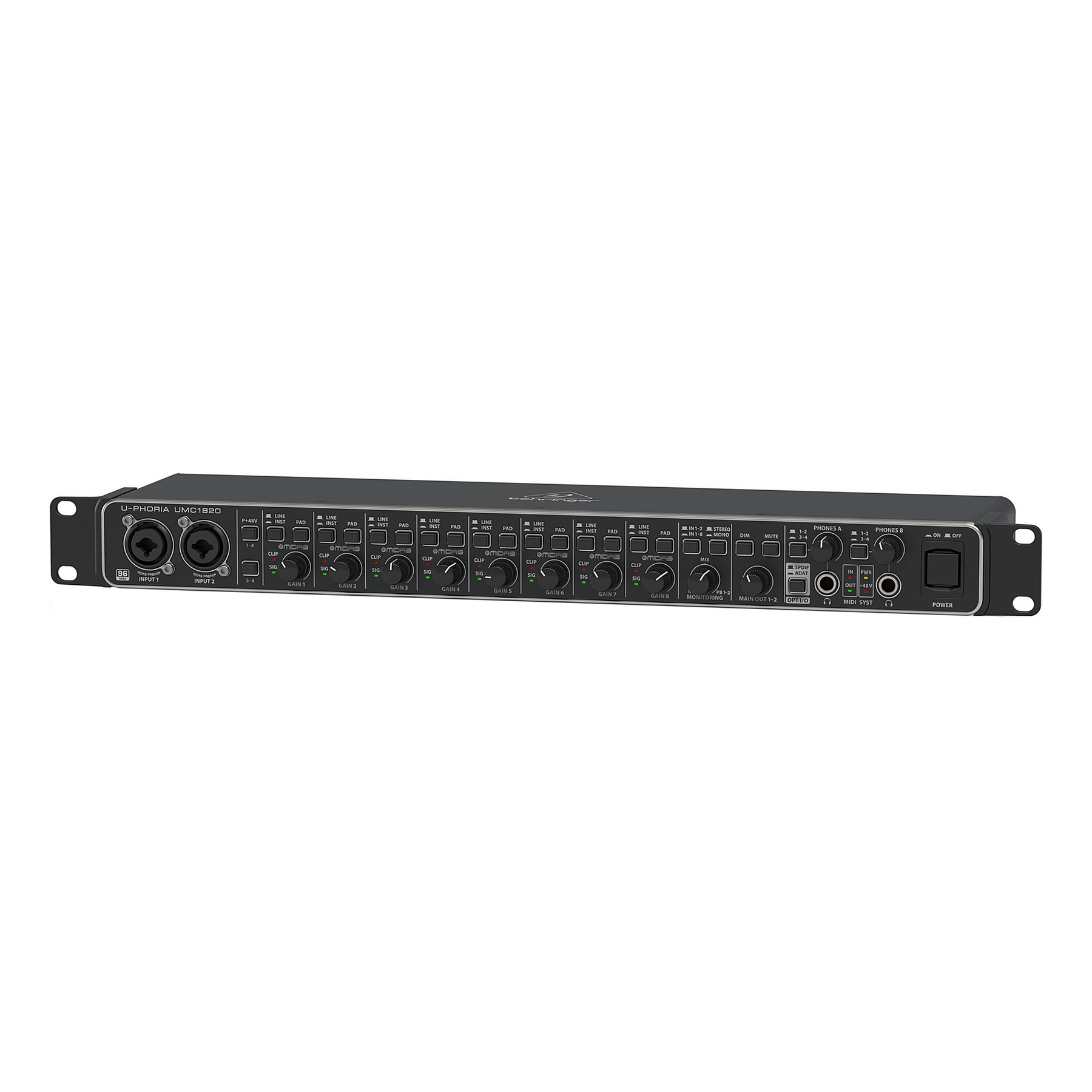 BEHRINGER UMC1820 - аудиоинтерфейс USB/MIDI , 24-Bit/96 kHz купить ...