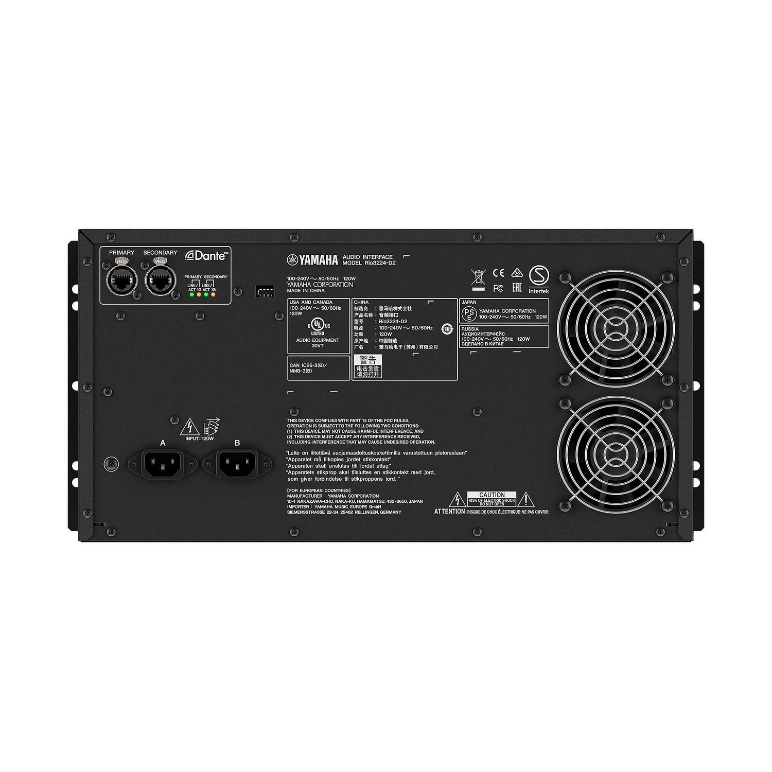 YAMAHA RIO 3224-D2 - цифровое устройство input/output,32 входа/16 ...